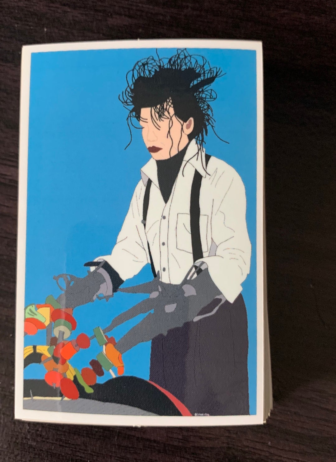 Edward Scissorhands BBQ Sticker - Etsy