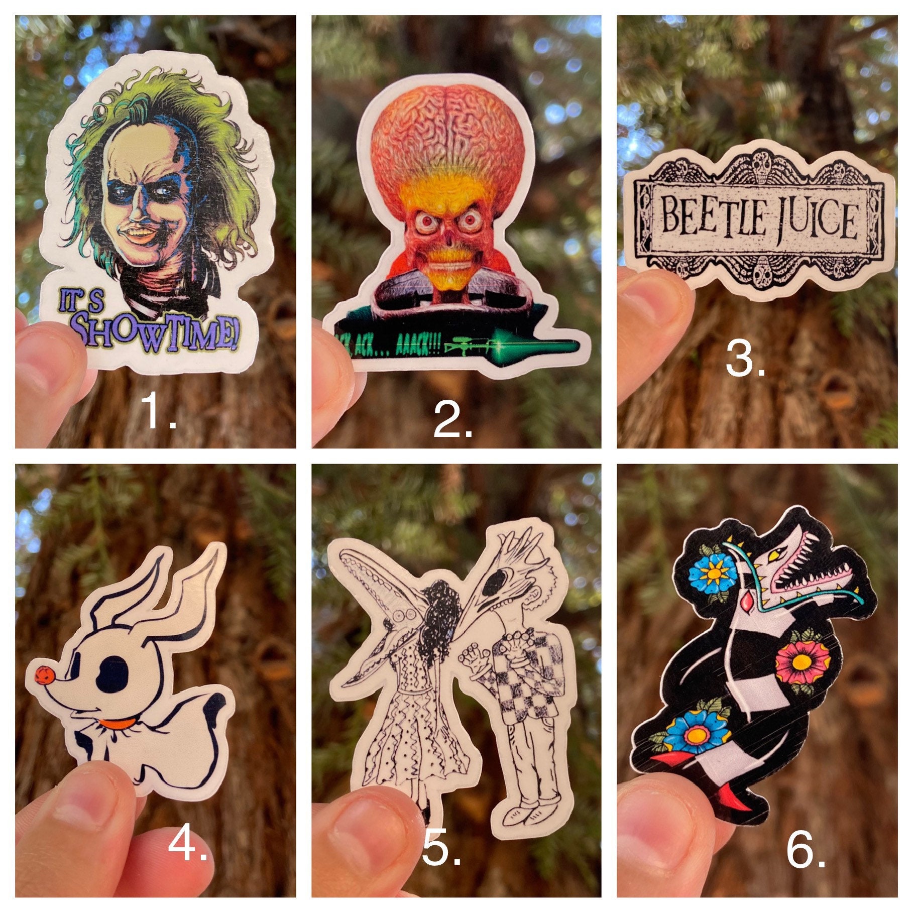 Tim Burton Stickers - Etsy