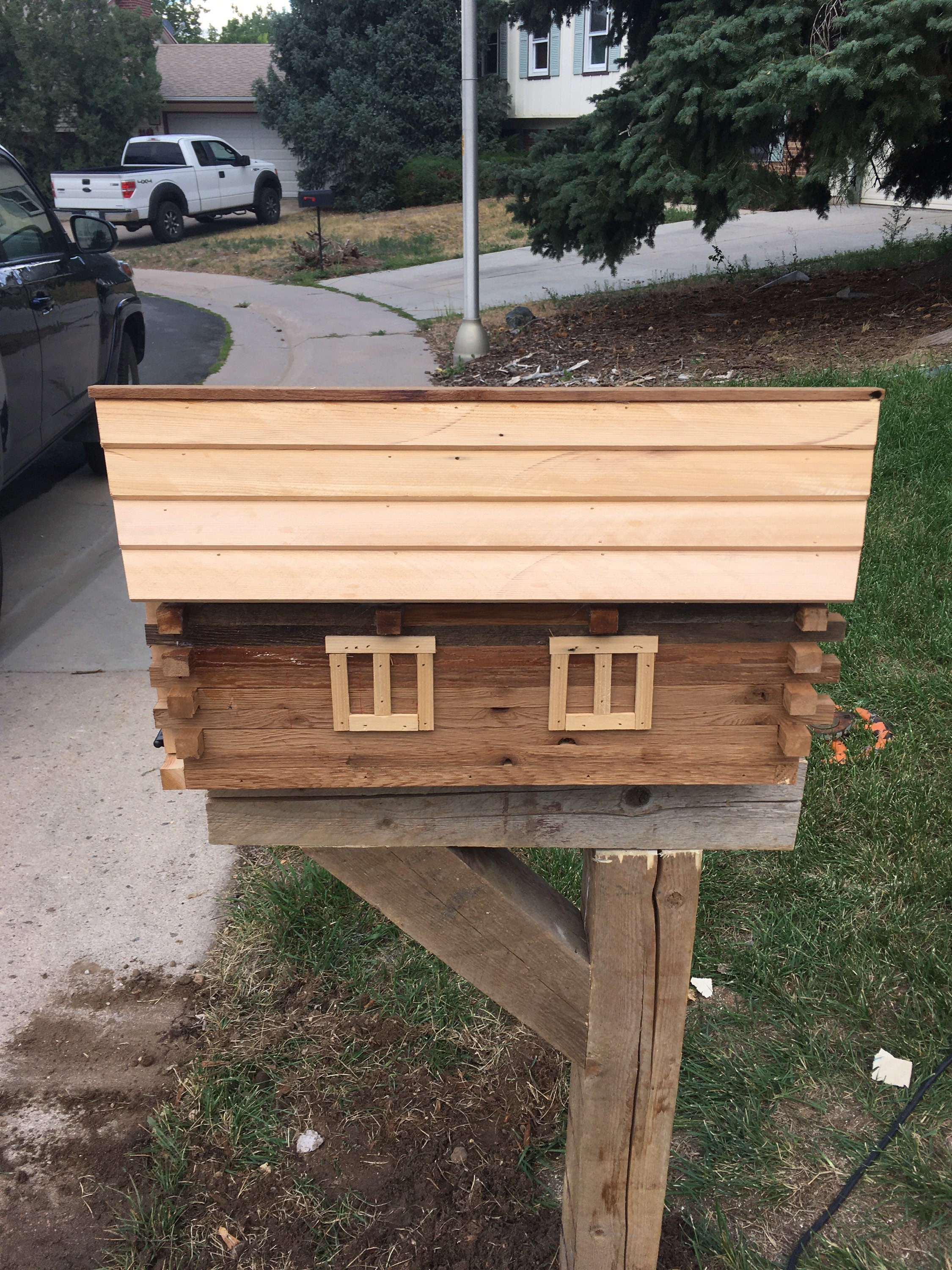 Handmade Cedar Mailbox. Actually Framed With Rafters. Cedar Roof With ...
