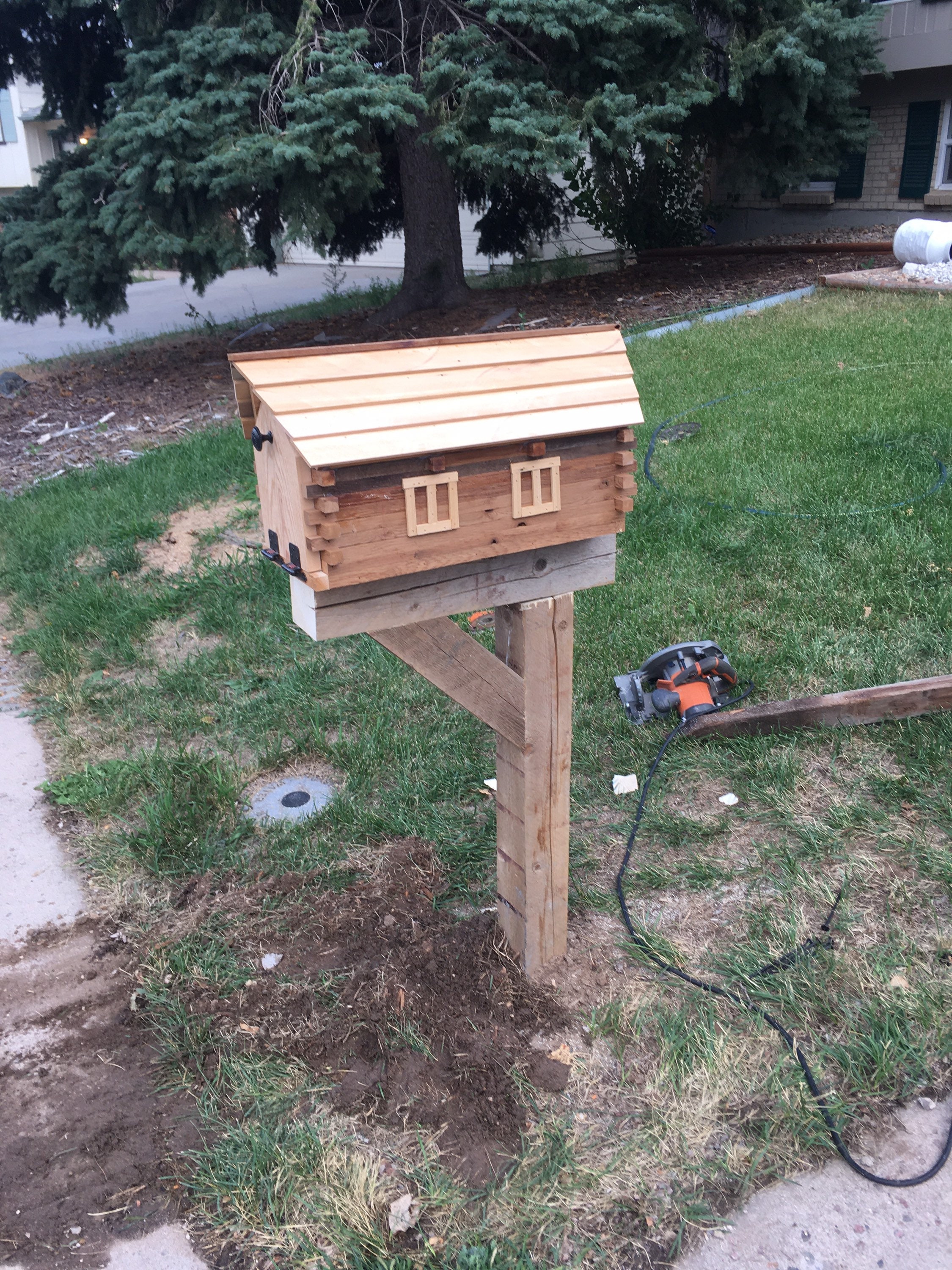 Handmade Cedar Mailbox. Actually Framed With Rafters. Cedar Roof With ...