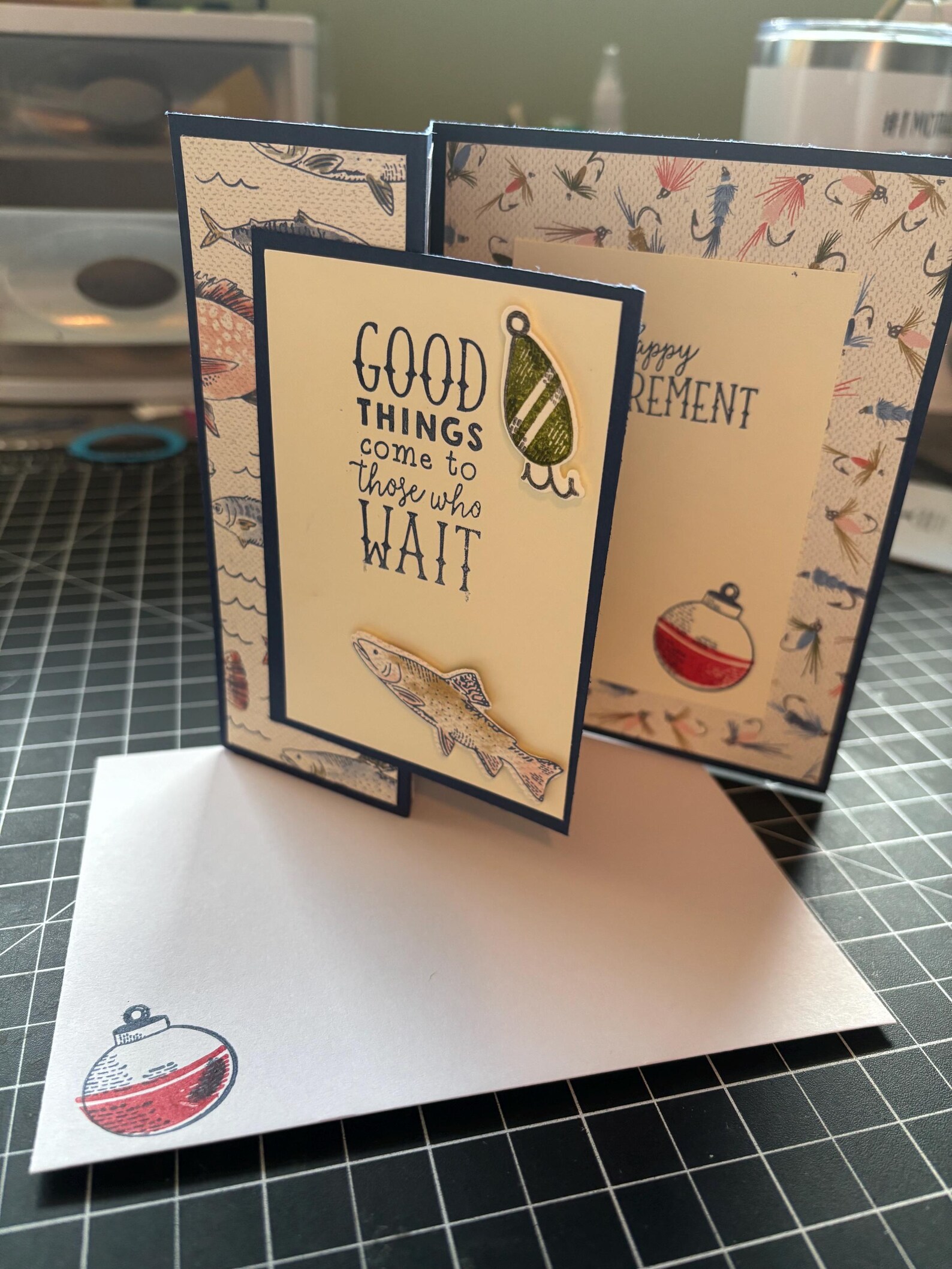 Gone Fishing Retirement Card Stampin’ Up - Etsy