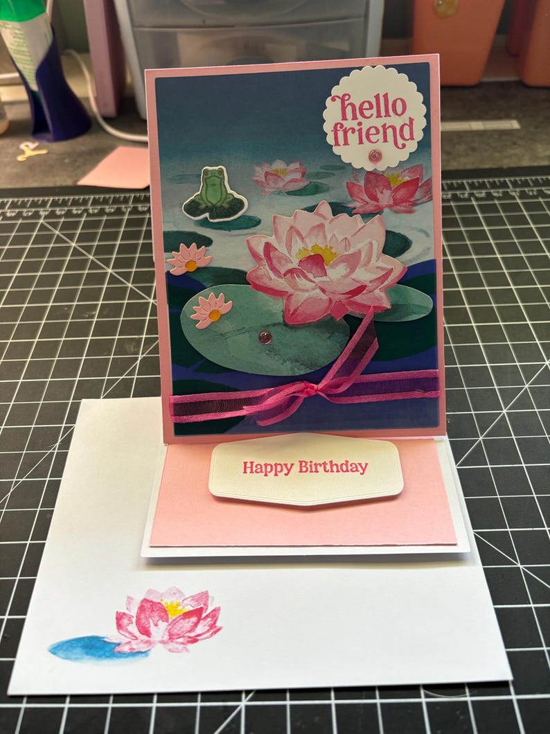 Lotus Flower Card With Kit Stampin’ Up - Etsy