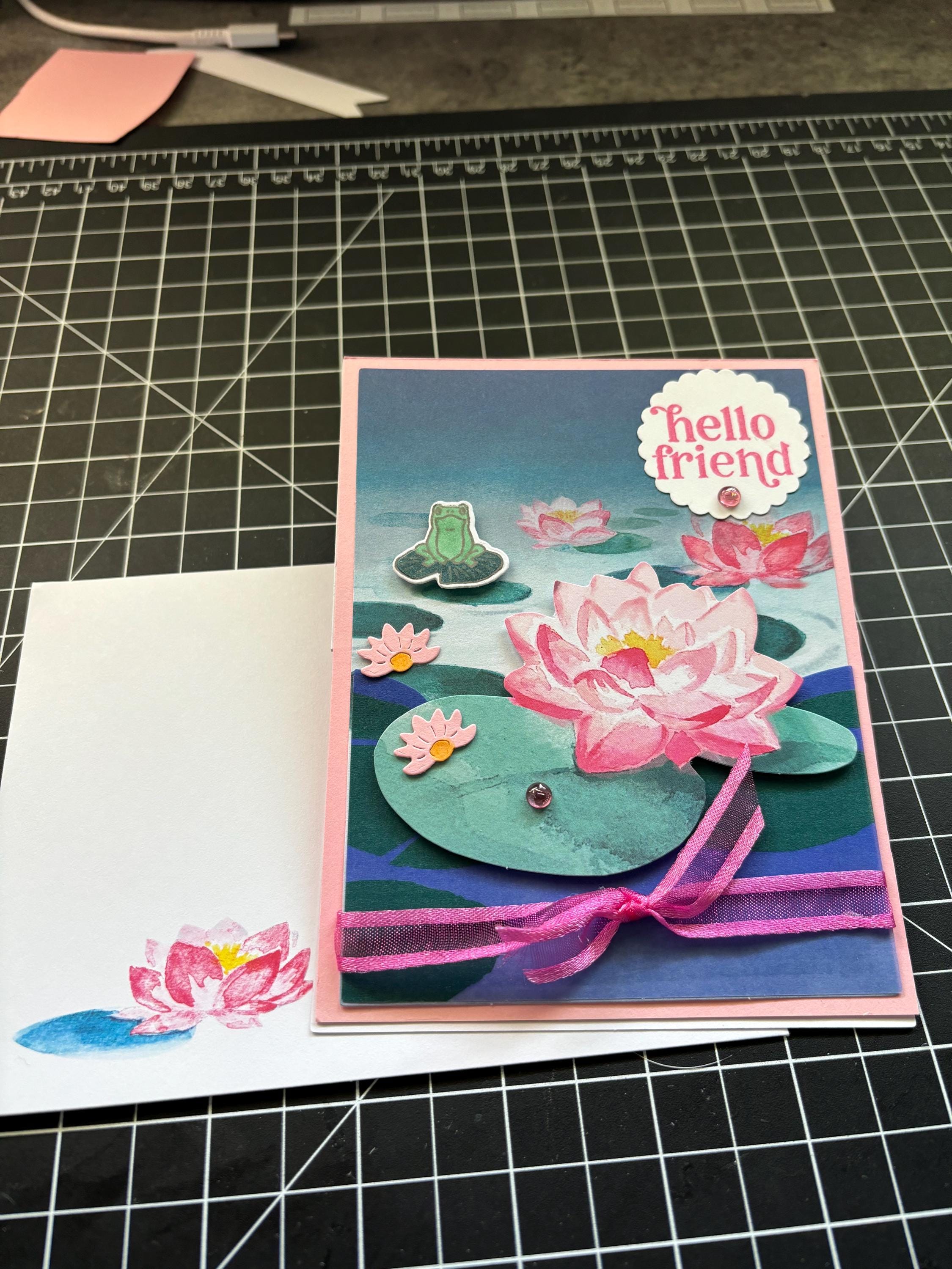 Lotus Flower Card With Kit Stampin’ Up - Etsy