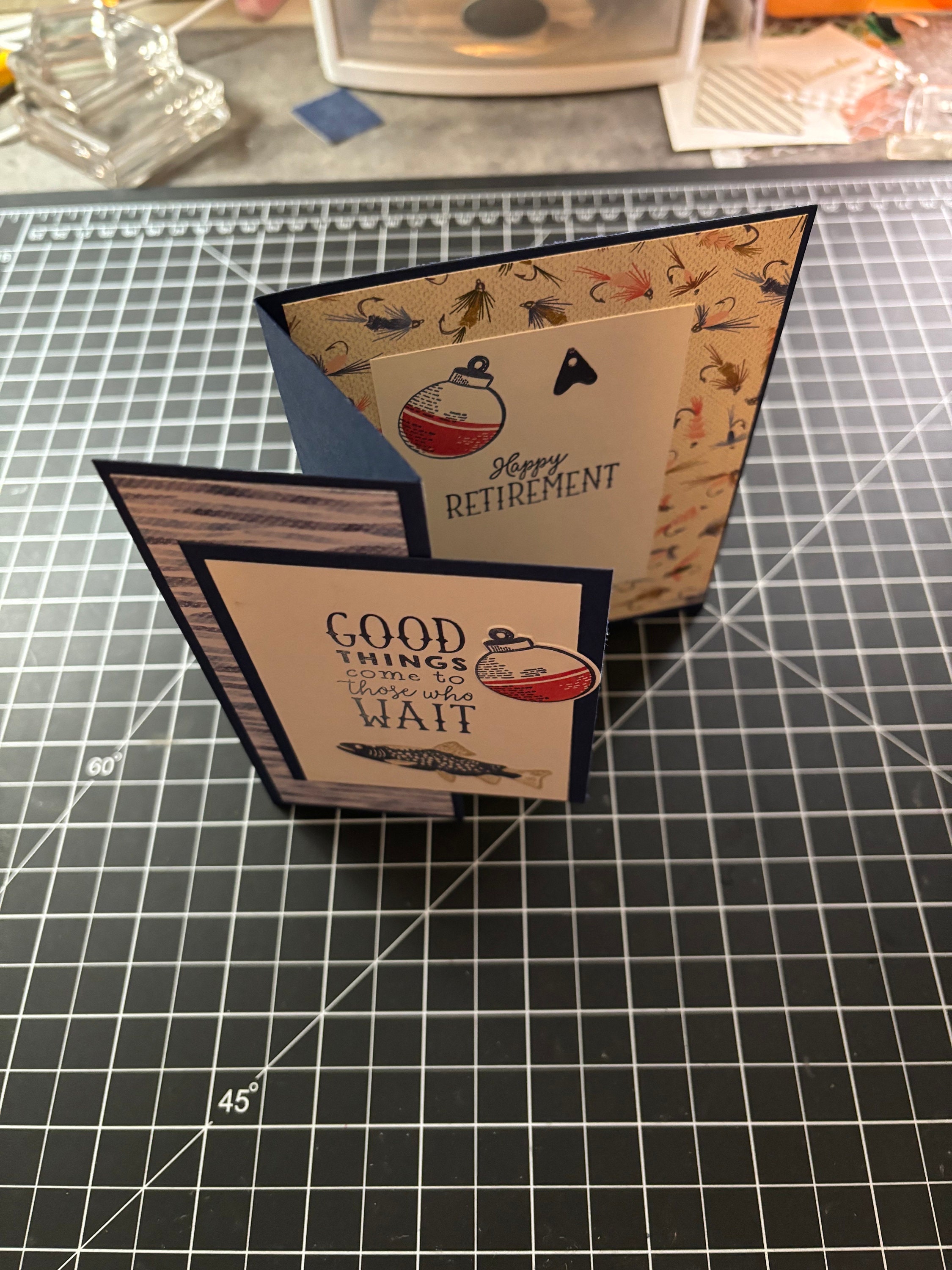 Gone Fishing Retirement Card Stampin’ Up - Etsy