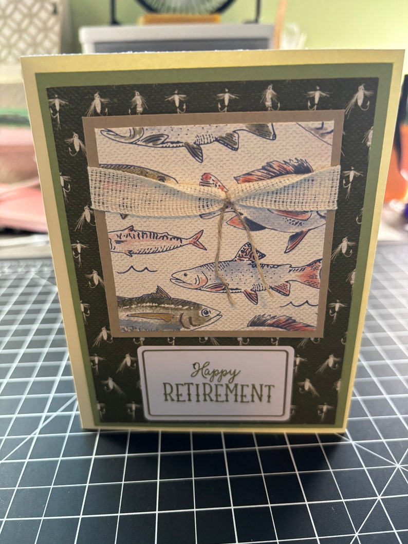 Gone Fishing Retirement Card Stampin’ Up - Etsy