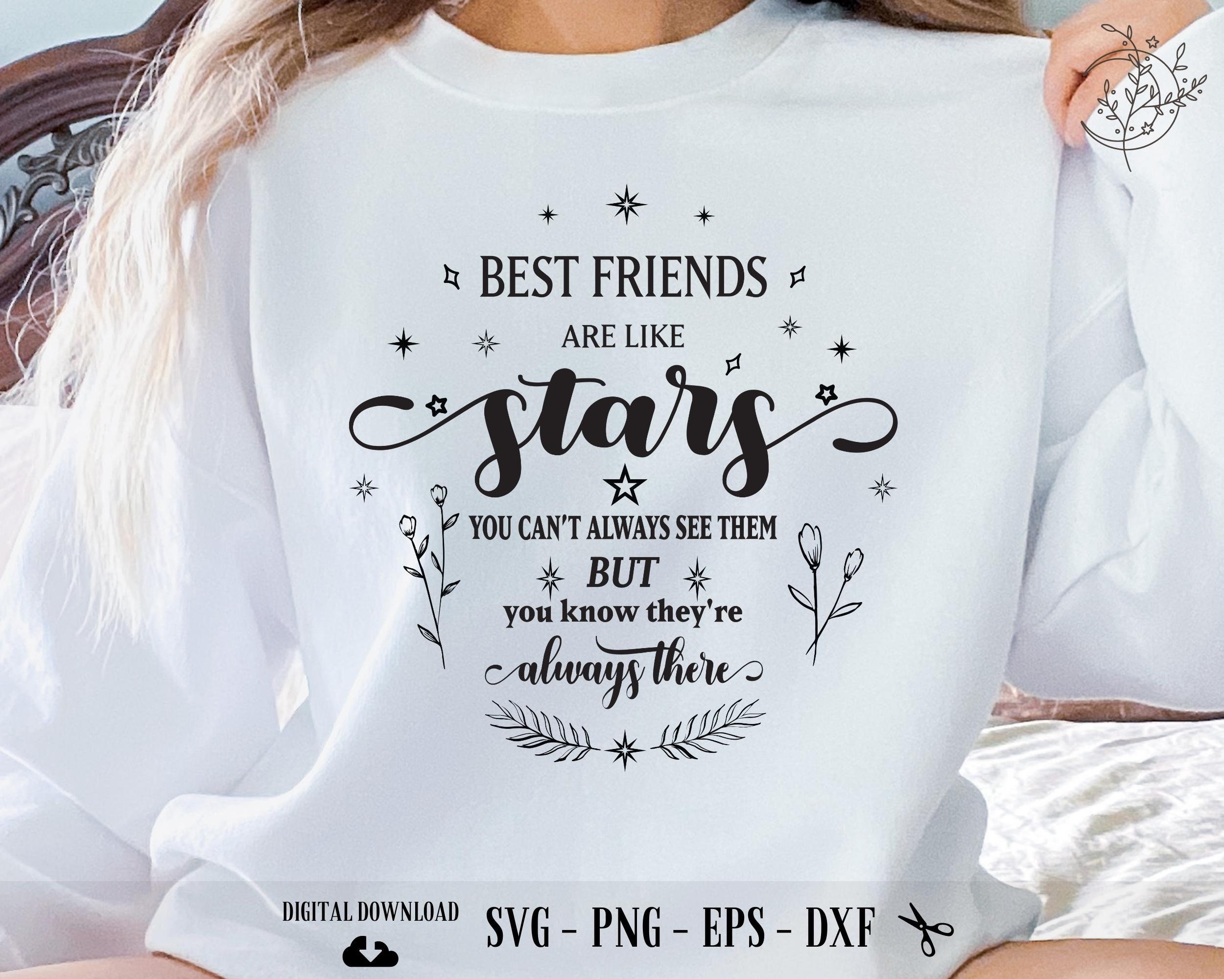 Best Friend SVG Best Friends Are Like Stars Friendship - Etsy