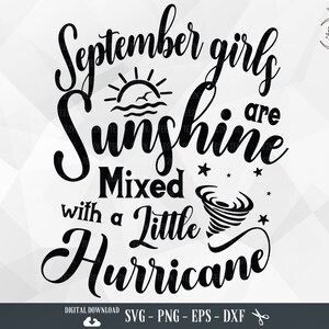 September Birthday SVG September Girls Are Sunshine Mixed - Etsy