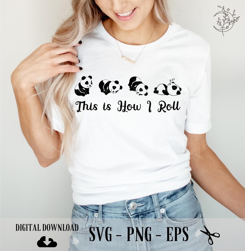 Panda SVG This is How I Roll Cute Rolling Panda Panda - Etsy Canada