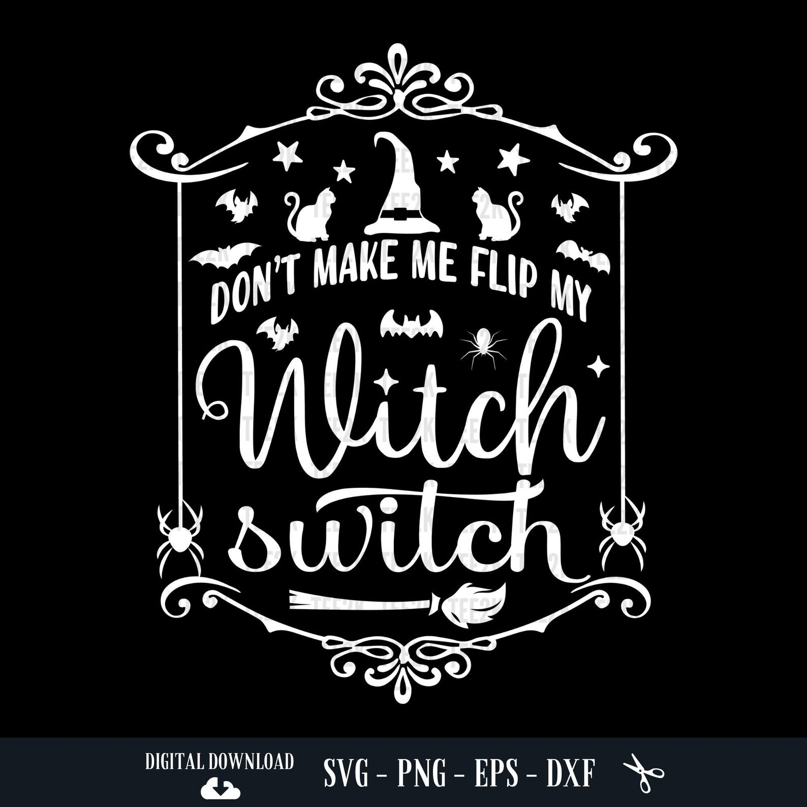 Witch Switch SVG: Halloween Cricut Files (digital Download) - Etsy