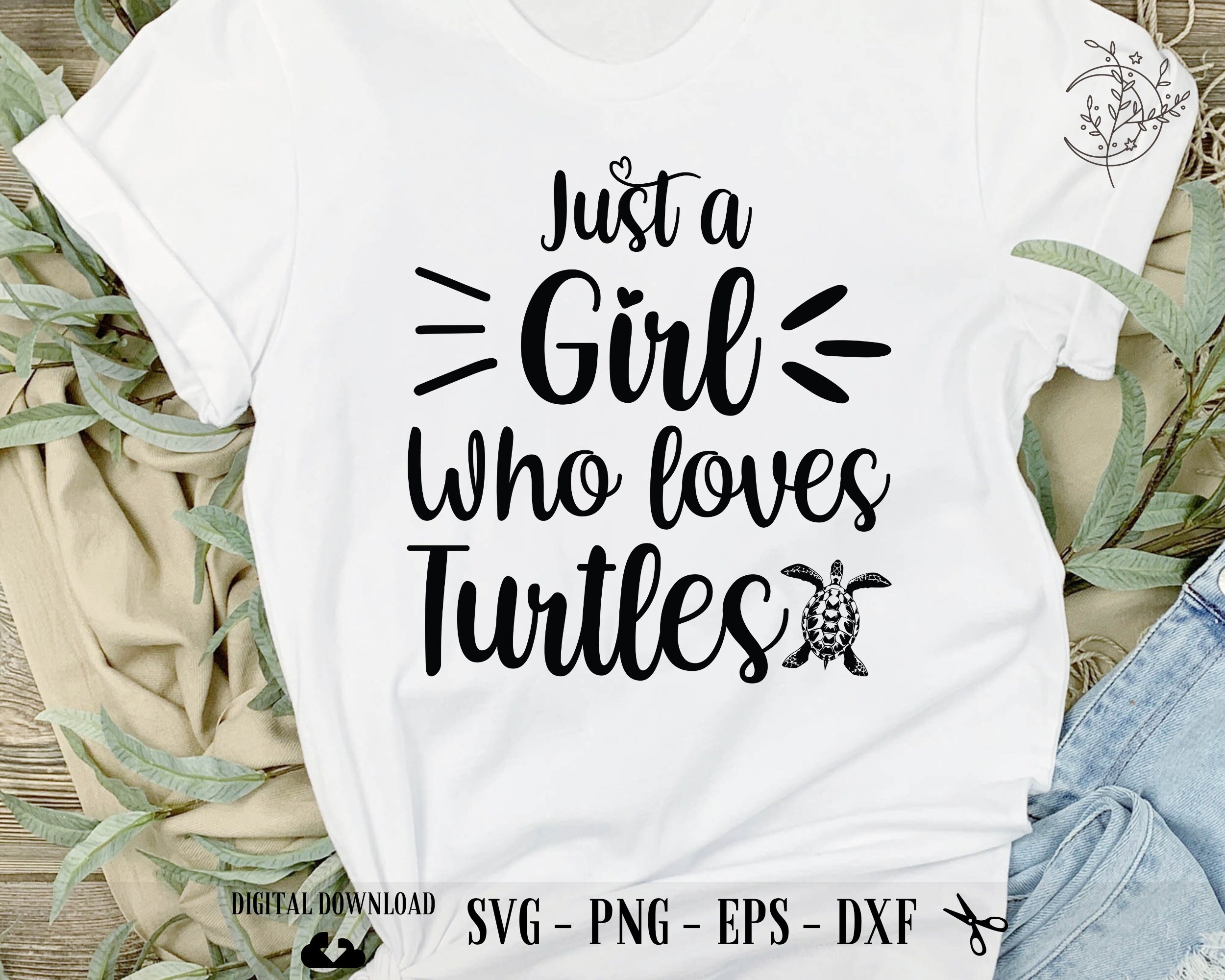 Girl Who Loves Turtles SVG: Sea Turtle Lover Gift (digital Download) - Etsy