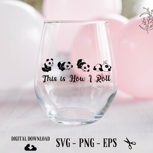 Panda SVG This is How I Roll Cute Rolling Panda Panda | Etsy