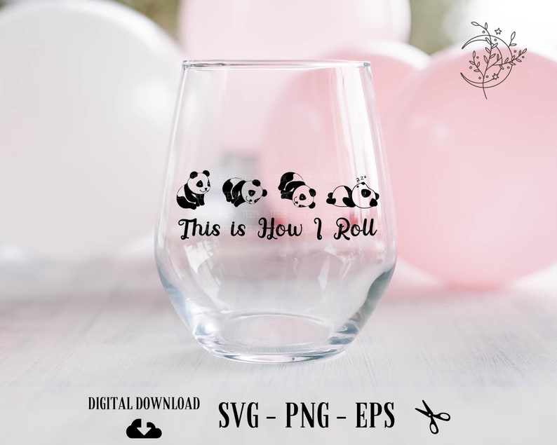 Panda SVG This is How I Roll Cute Rolling Panda Panda | Etsy