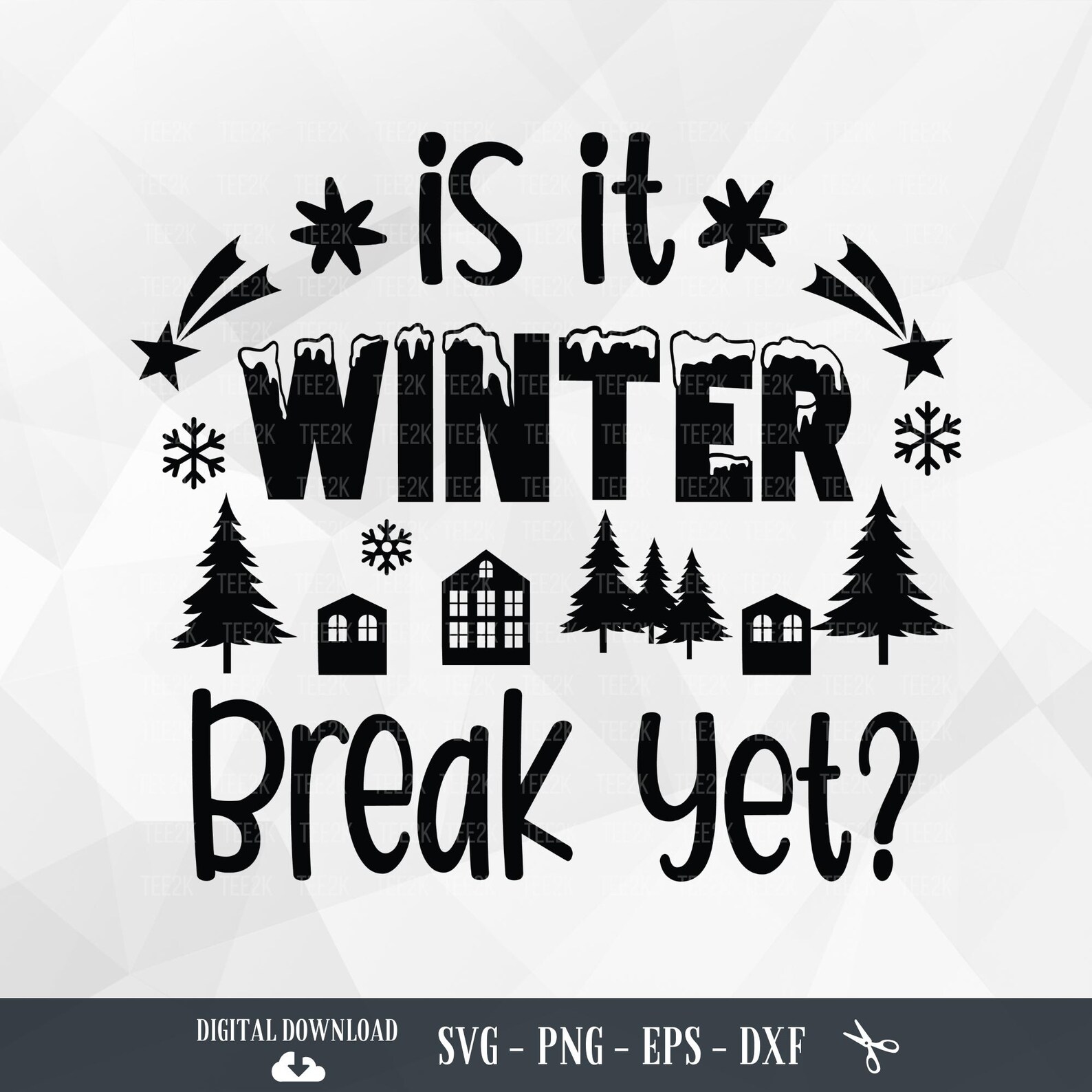 Teacher Christmas SVG: is It Winter Break Yet? (digital Download) - Etsy