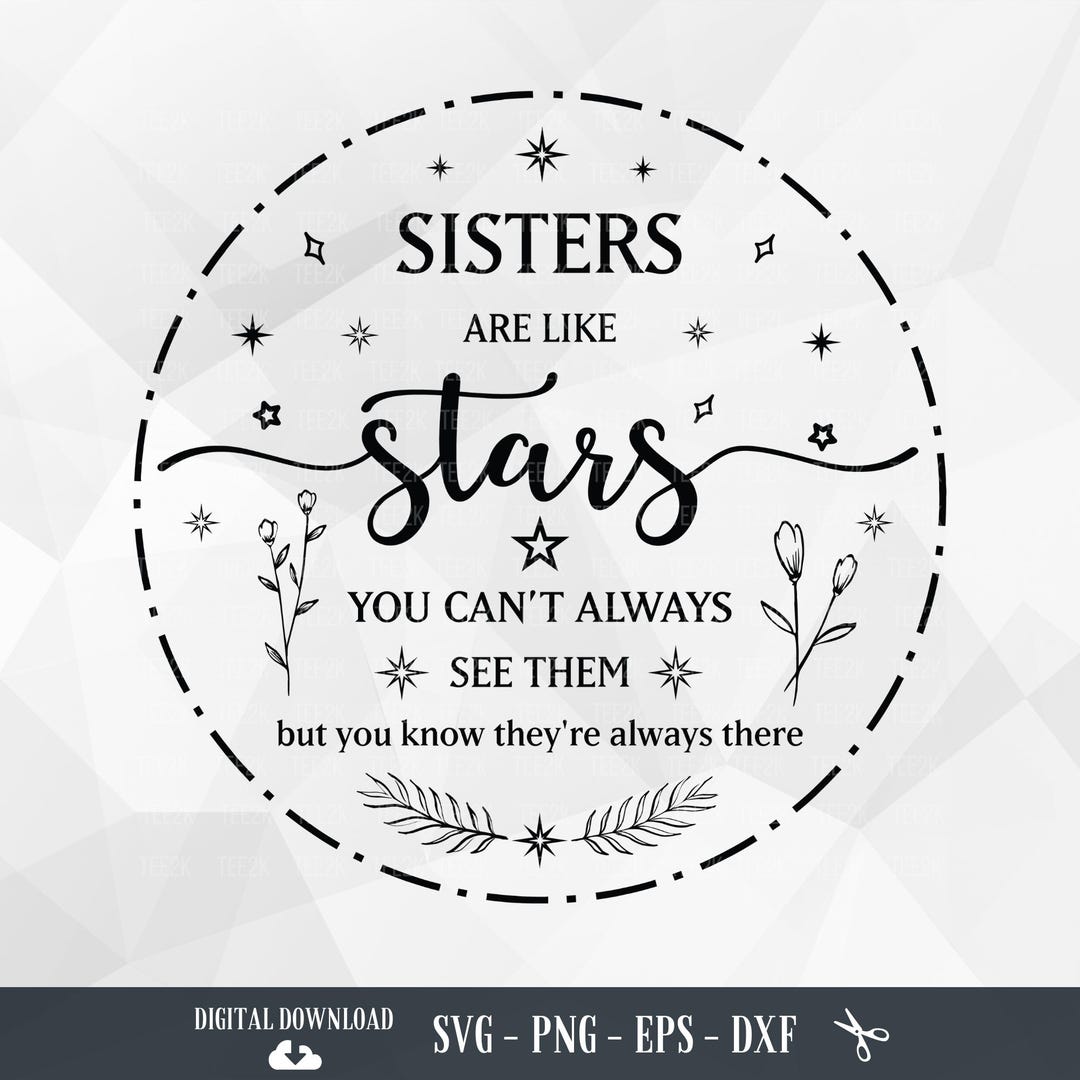 Hermanas como estrellas SVG: Mejores amigas, hermanos, familia ...