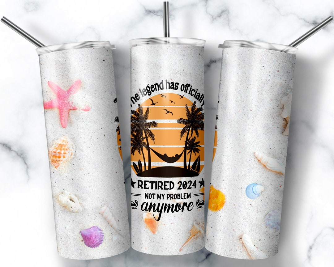 The Legend Has Officially Retired 2024, 20oz Skinny Tumbler Sublimation ...