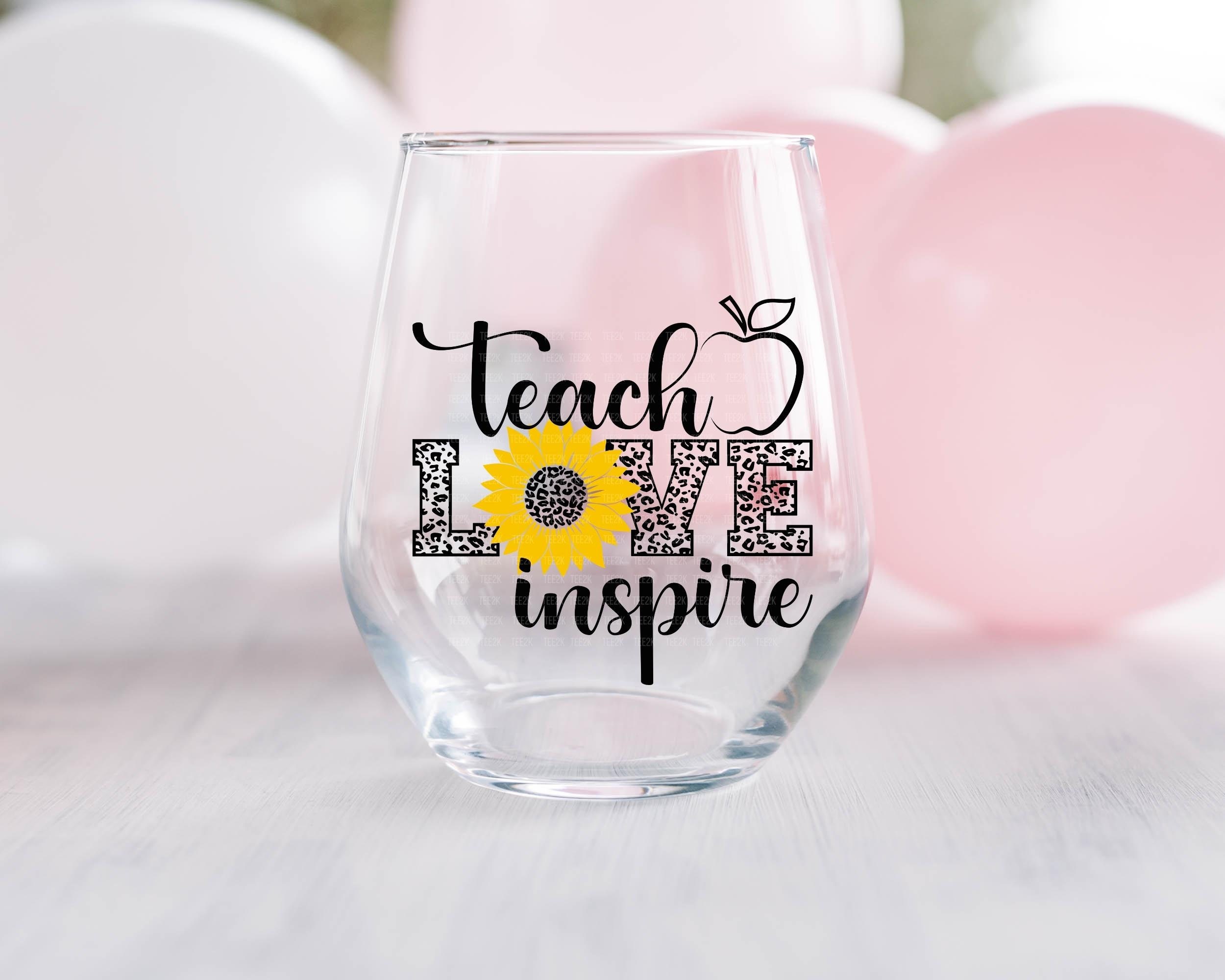 Teacher SVG Teach Love Inspire Teacher Life Teacher | Etsy