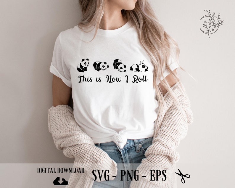 Panda SVG This is How I Roll Cute Rolling Panda Panda | Etsy