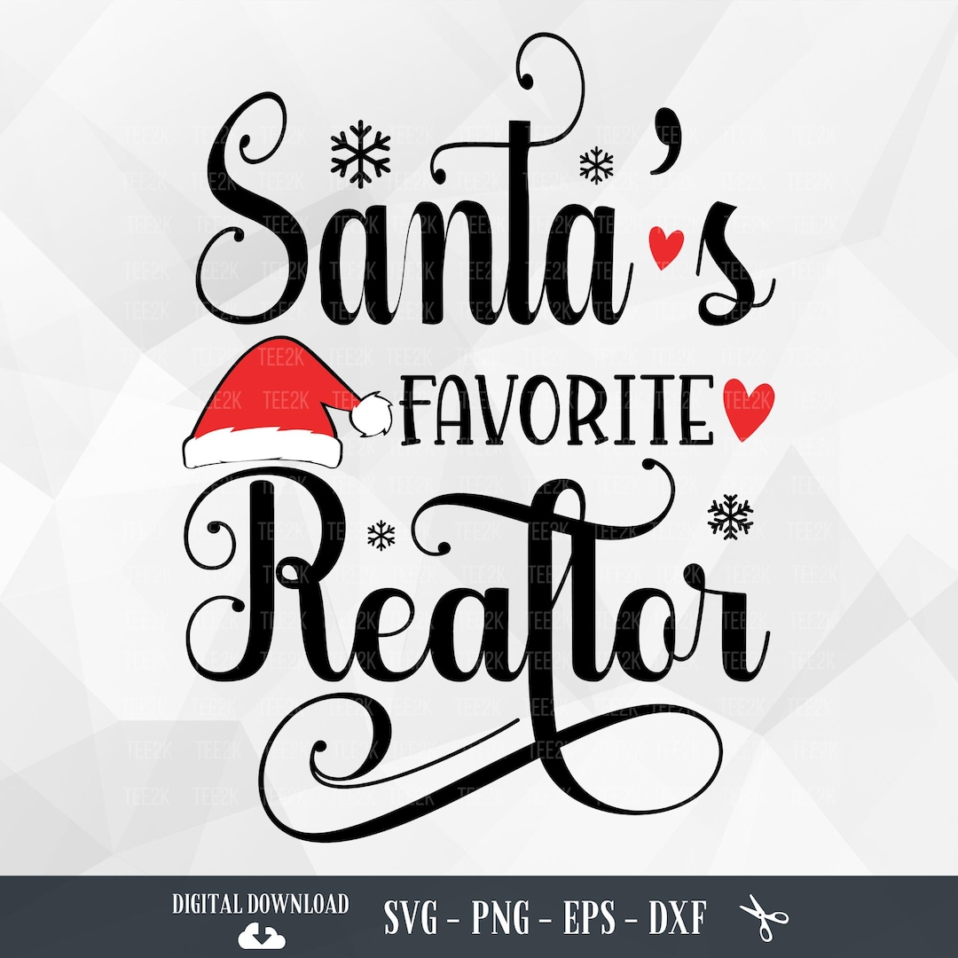 Santa's Favorite Realtor SVG, Realtor Christmas, Funny Christmas ...