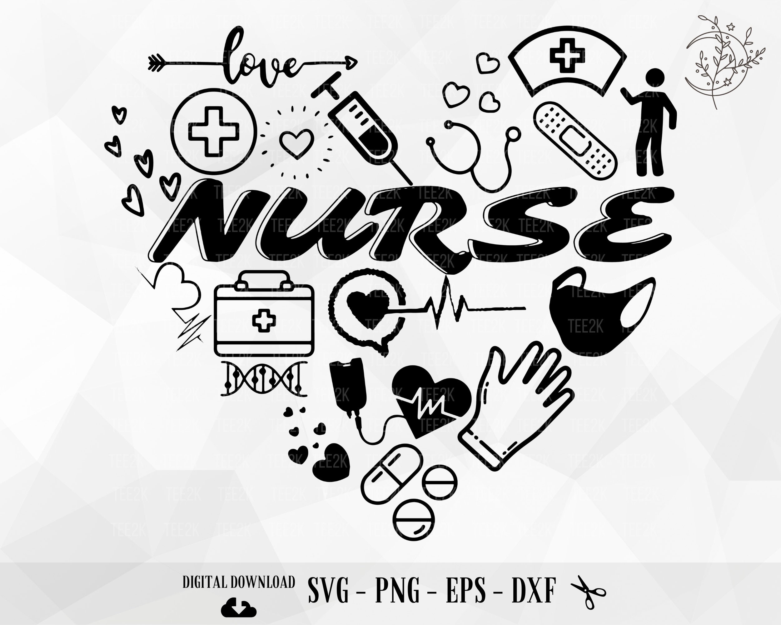 Nurse SVG Nurse Life Stethoscope Nurse Mom Nursing Nurse - Etsy