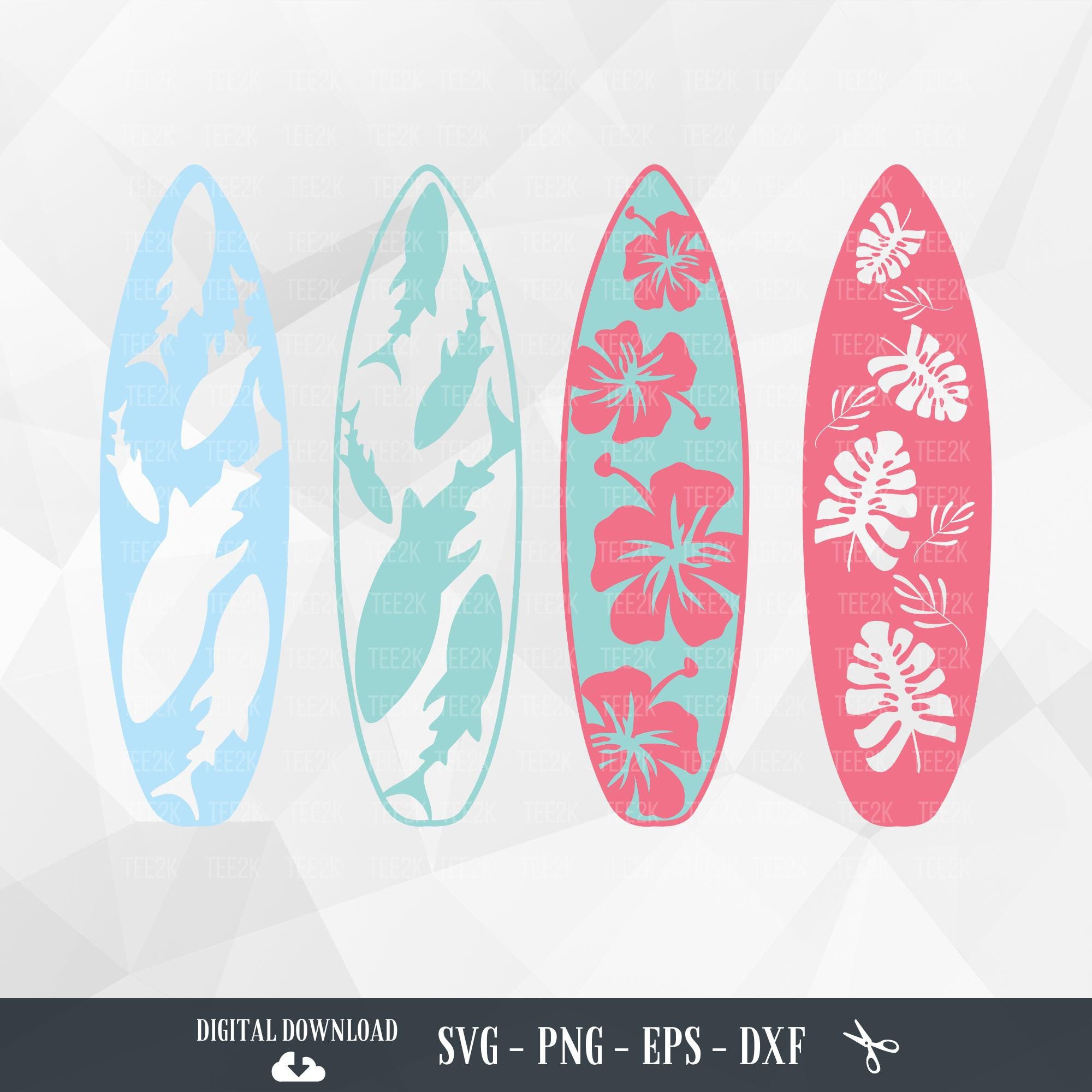 Surfboard SVG: Summer Beach Designs for Cricut (digital Download) - Etsy UK