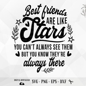 Best Friend SVG Best Friends Are Like Stars Friendship - Etsy