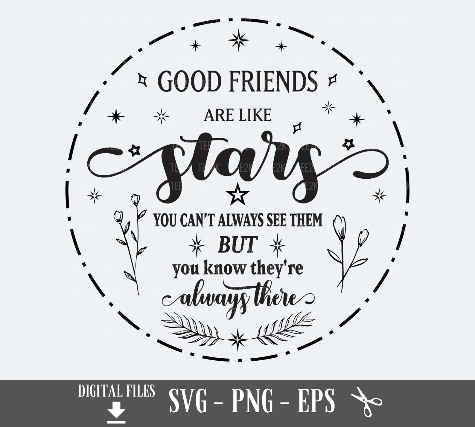 Good Friend SVG Good Friends Are Like Stars Friendship | Etsy