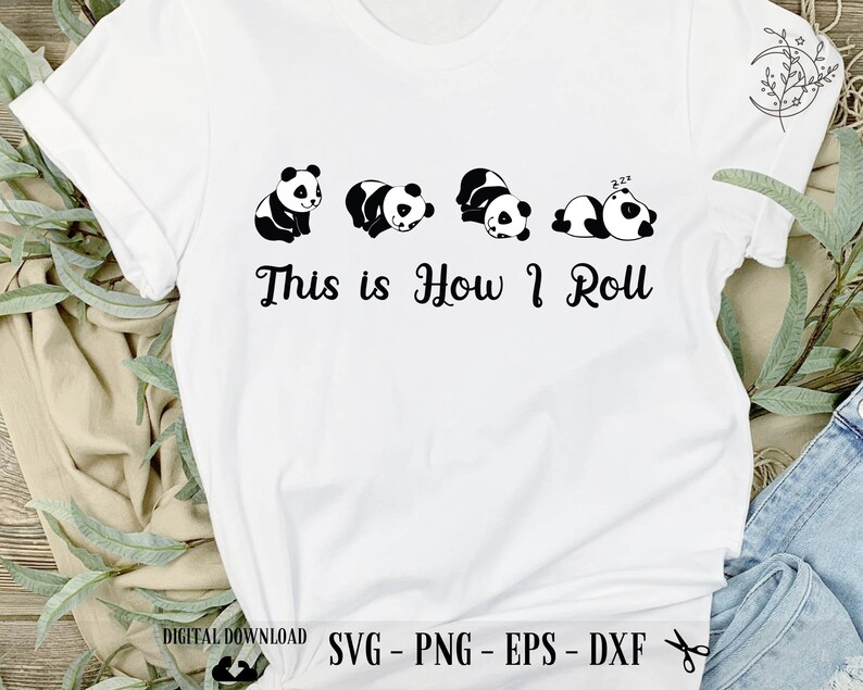 Panda SVG This is How I Roll Cute Rolling Panda Panda - Etsy