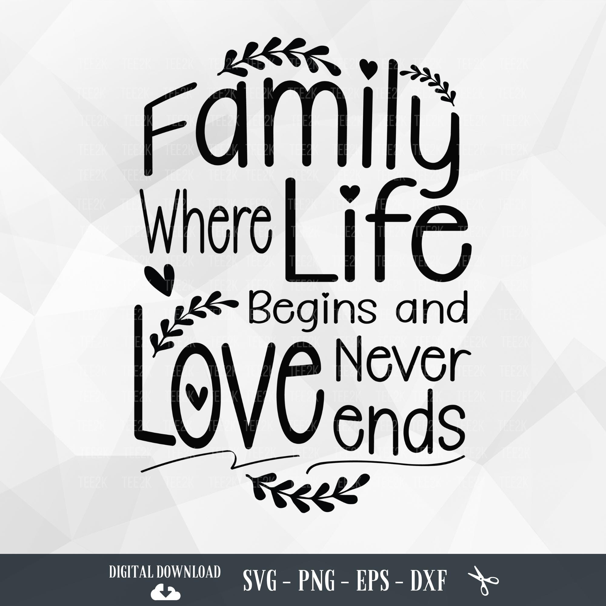 Family Love Quote SVG: Cricut Ready, Home Decor (digital Download) - Etsy