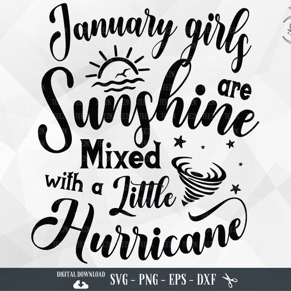 January Girl Svg - Etsy