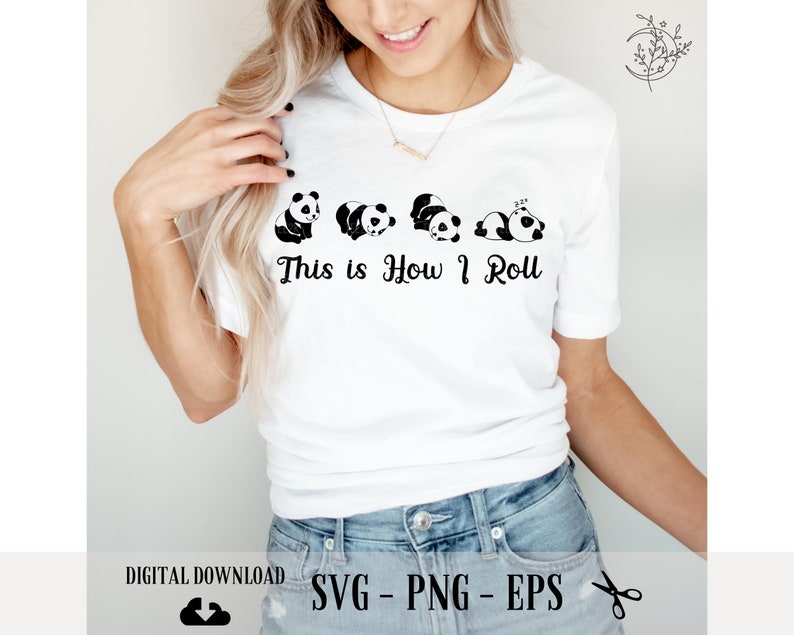 Panda SVG This is How I Roll Cute Rolling Panda Panda | Etsy