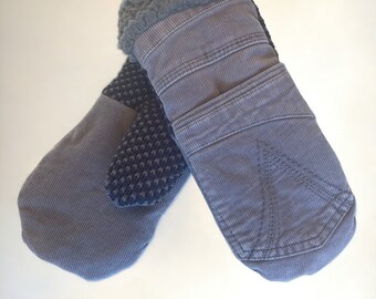 Handmade Recycled Denim Mittens - Etsy