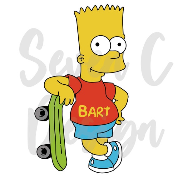 Bart Simpson Name SVG Clipart Cricut Silhouette Cut | Etsy Australia