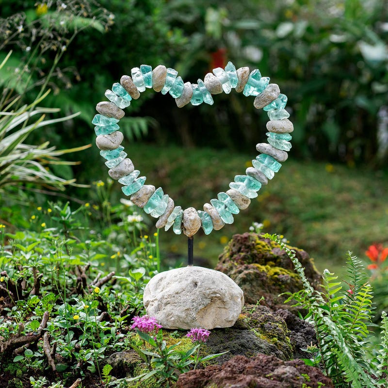 Recycled Glass Yard Art - Etsy