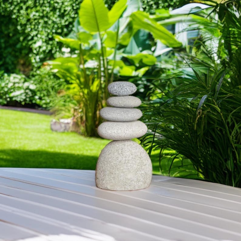 Five-rock Balance Cairn Sculpture - Zen Meditation Decor - Etsy