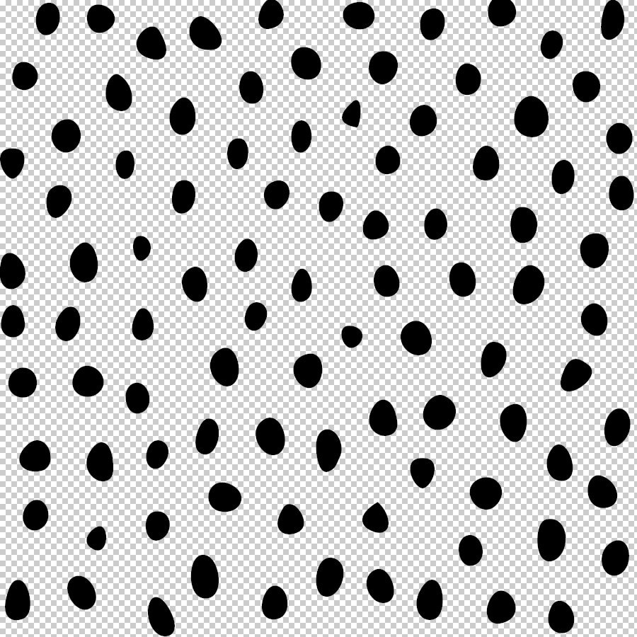 Minimalist Dots Black on Transparent Background, Digital Paper Overlay ...
