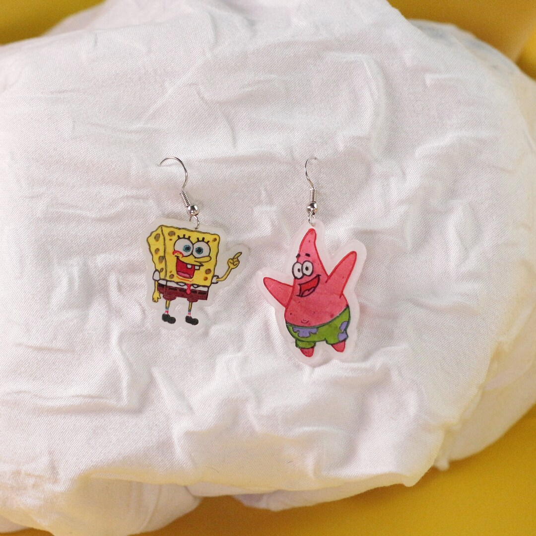 Spongebob Square Pants Earrings - Etsy UK