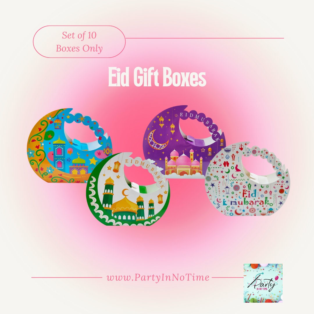 10 Pcs Children's Eid Gift Boxes for Boys and Girls, Eid Goody Bags ...