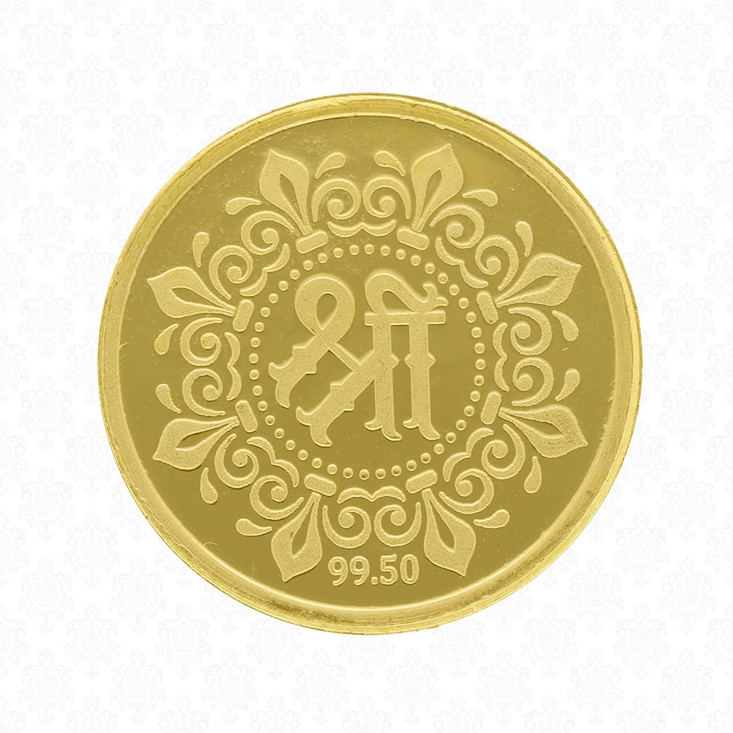 Laxmi Gold Coin 24K / 0.50 Grams Goddess Laxmi Coin in Pure Yellow Gold ...