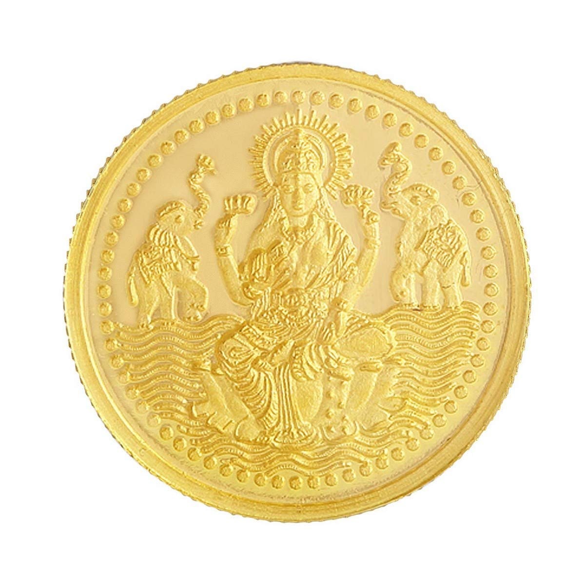 Goddess Laxmi Gold Coin 24K / Laxmi Coin in Pure Yellow Gold 999 ...