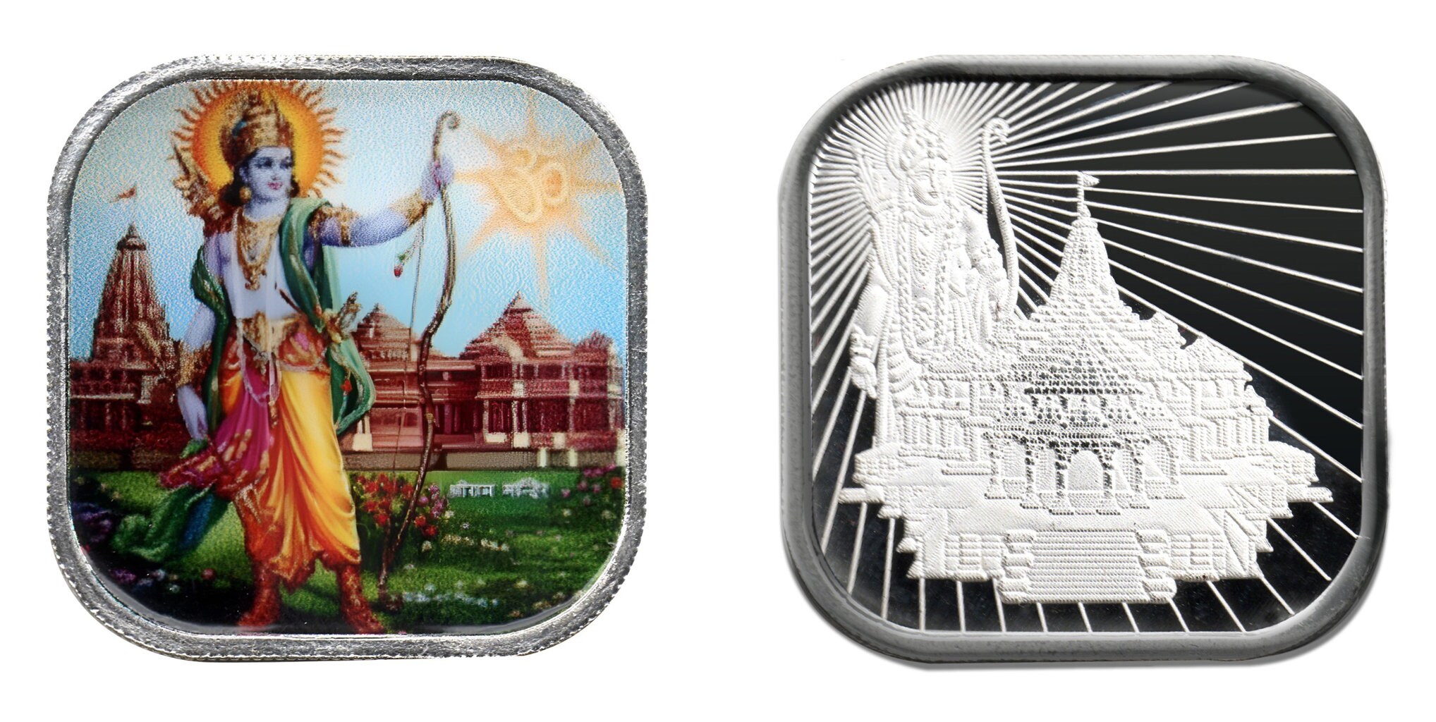 Ayodhya Ram Mandir Coin in Pure Silver 999 - Etsy