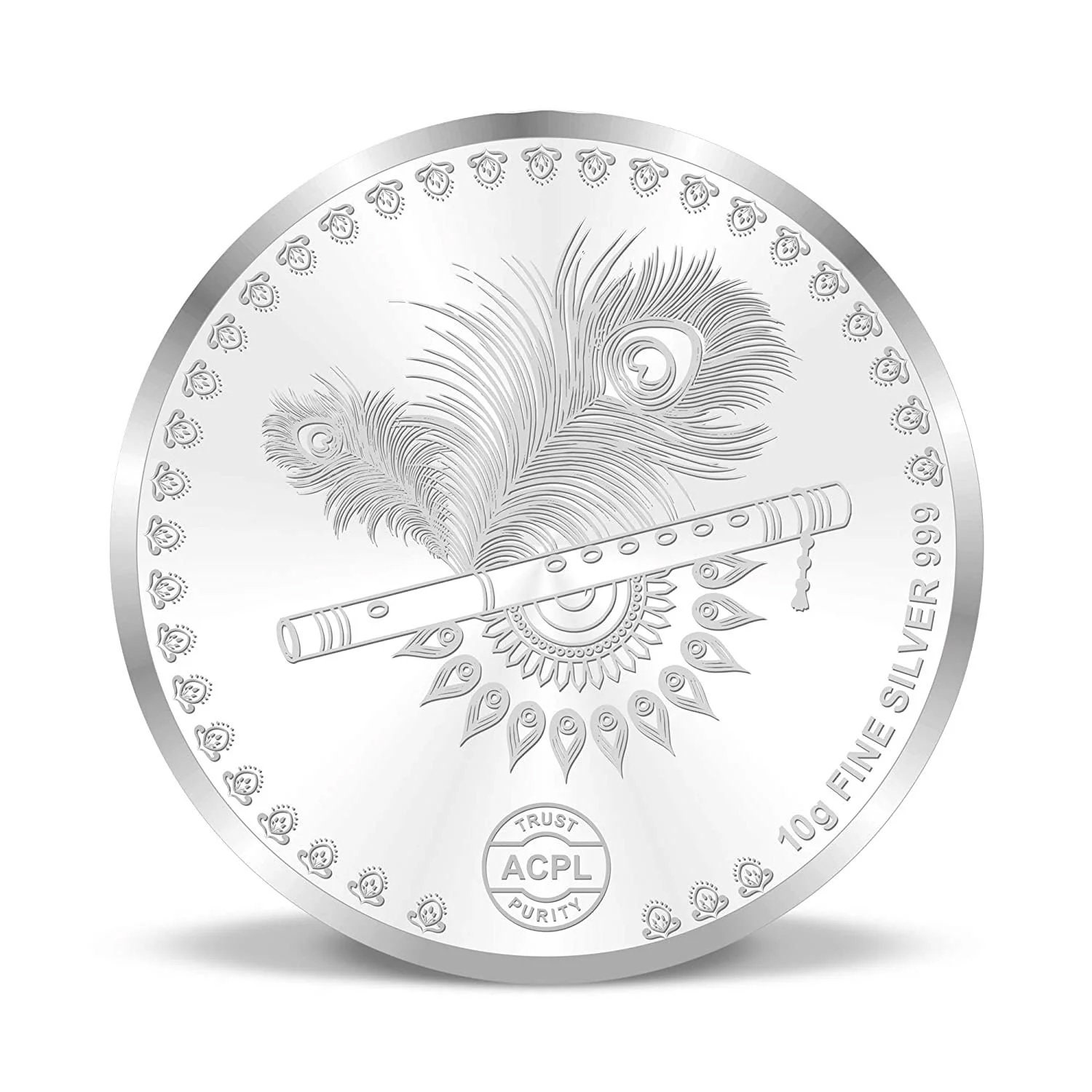 Radha Krishna Coin / Radhe Krishna on the Swing 999 Pure Silver Coin - Etsy