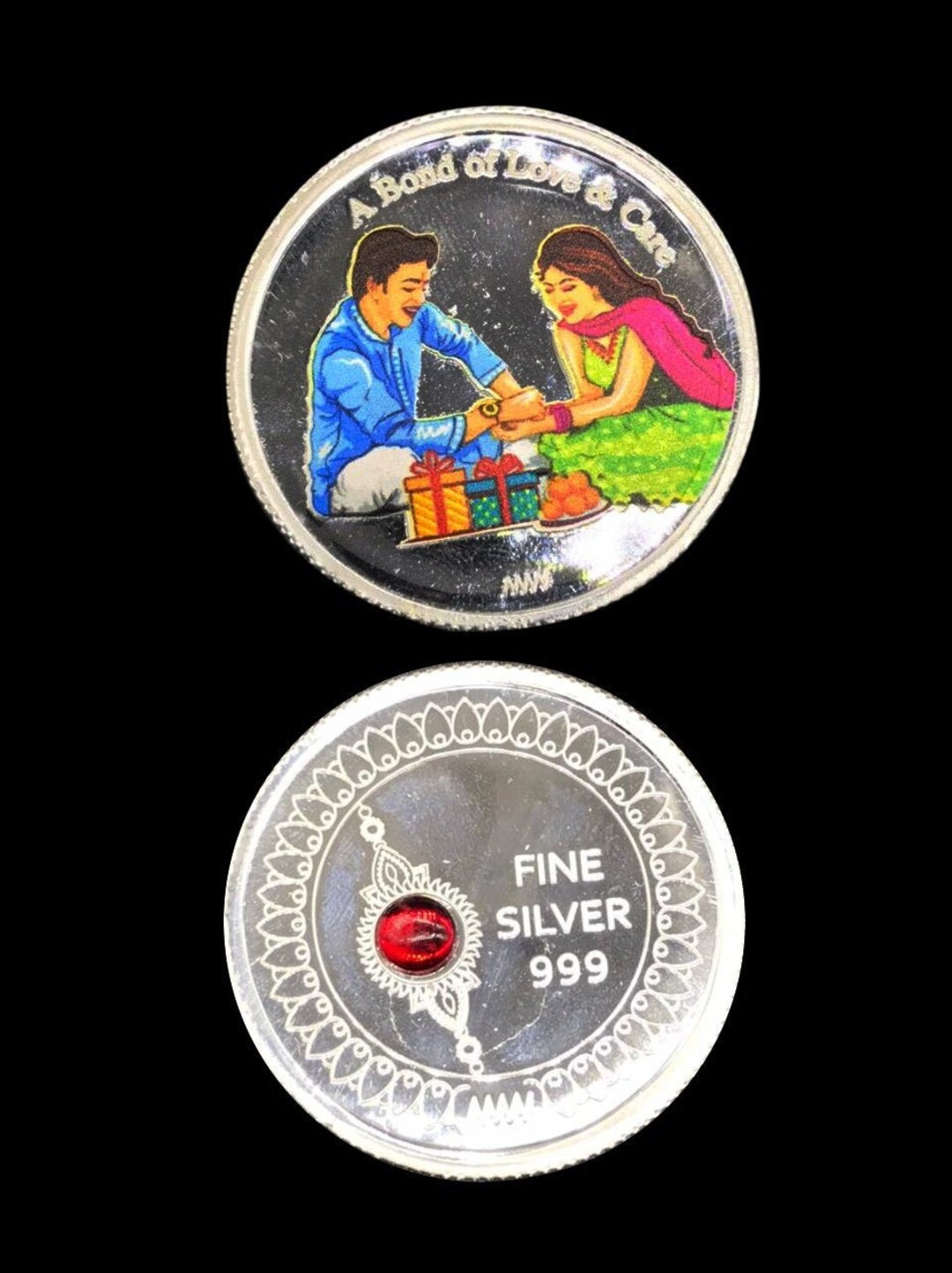 Raksha Bandhan Gift Coin 10 Grams in Pure Silver 999 Rakhee - Etsy