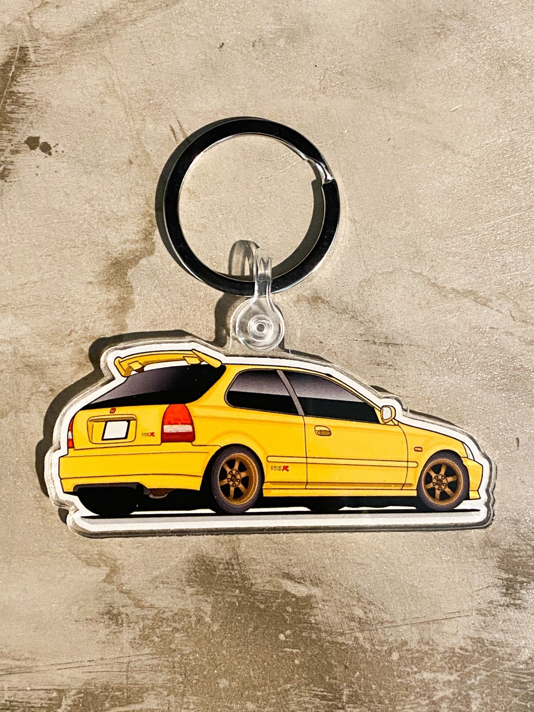 JDM Civic EK9 Acrylic Car Keychain - Etsy