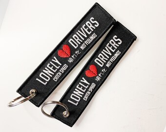 Lonely Drivers Club Catch Speed Not Feelings JDM Tag Keychain | Etsy