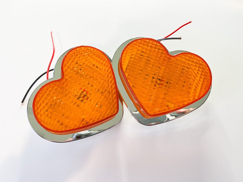 Amber Heart Shaped Side Marker / Accessory / LED Light / Turn - Etsy