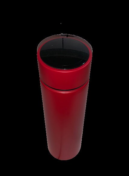 RED Stainless Steel Double Wall Smart Bottle With Temperature LED C/F ...