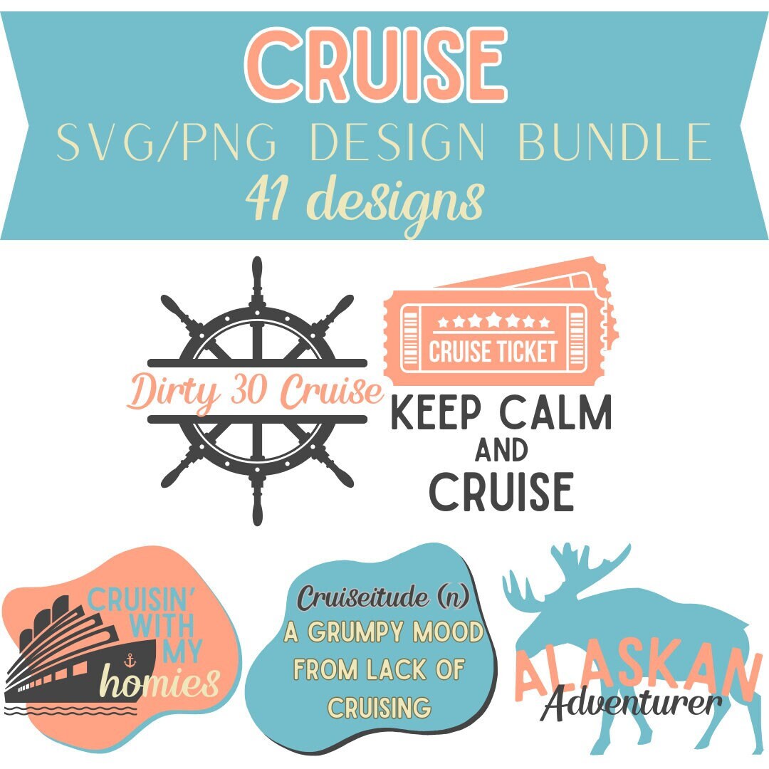 Editable Cruise Svgs: Instant Download for Cricut & Sublimation ...