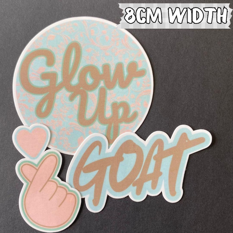Gen Alpha Sticker Set – Cottagecore & Electric Color Schemes - Etsy