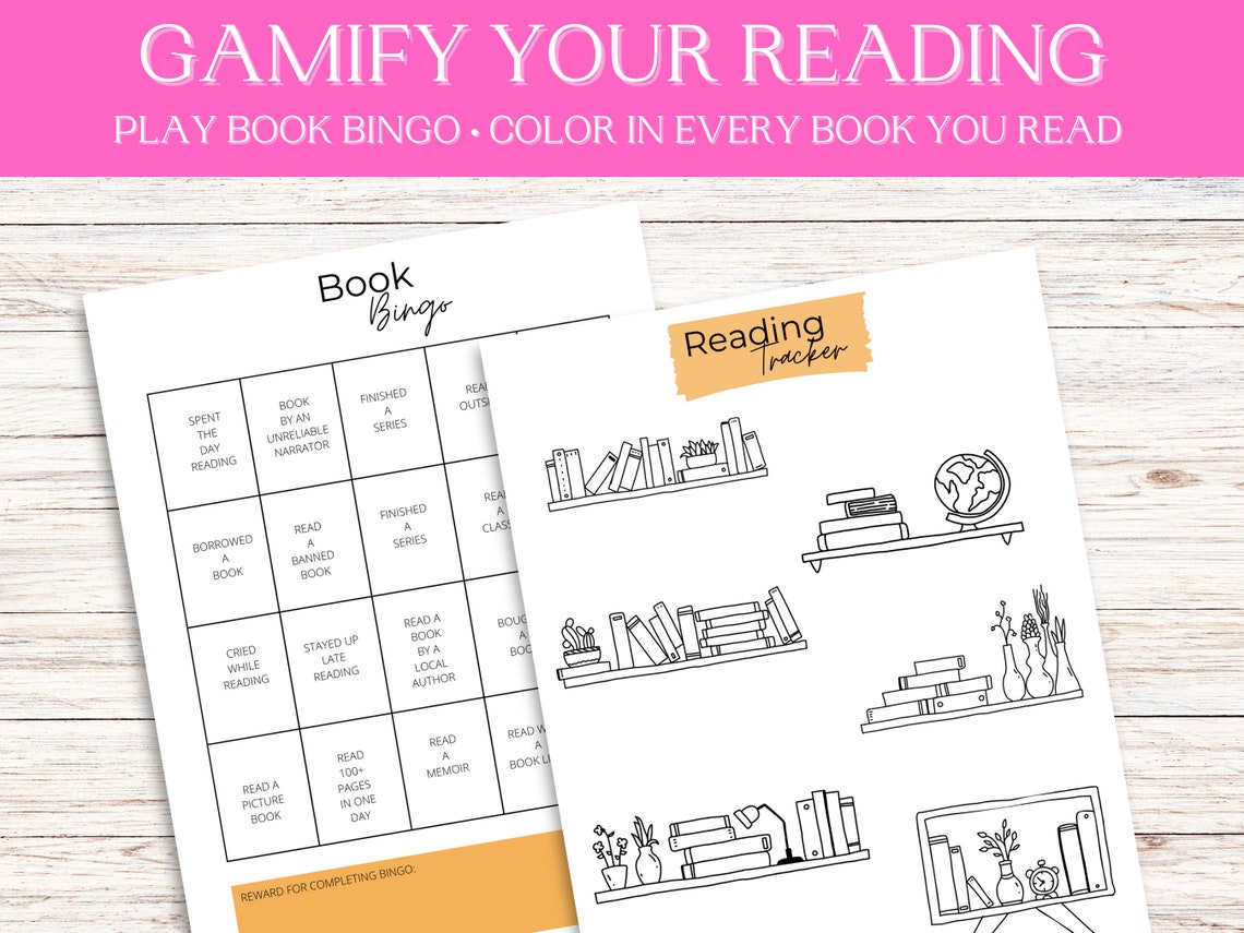 Reading Journal Reading Log Printable Bookshelf Printable - Etsy