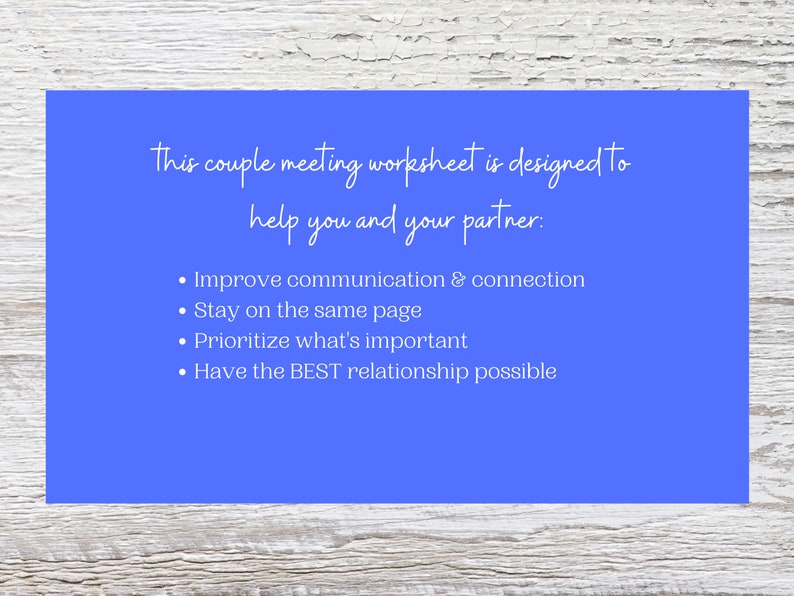 Weekly Couple Meeting, Weekly Marriage Meeting, Couple Meeting Planner ...